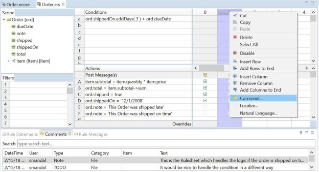 Richly Document Rule Assets In Corticon 57