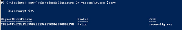 Using Powershell Authenticode Certificates To Self Sign Application