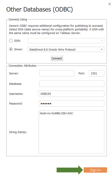 How To Build Tableau Reports On Oracle Data Using The Datadirect Oracle Driver For Odbc 3157