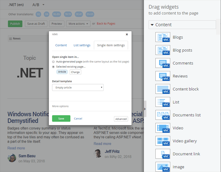 What S New In Progress Sitefinity Cms 11 And Digital Experience Cloud