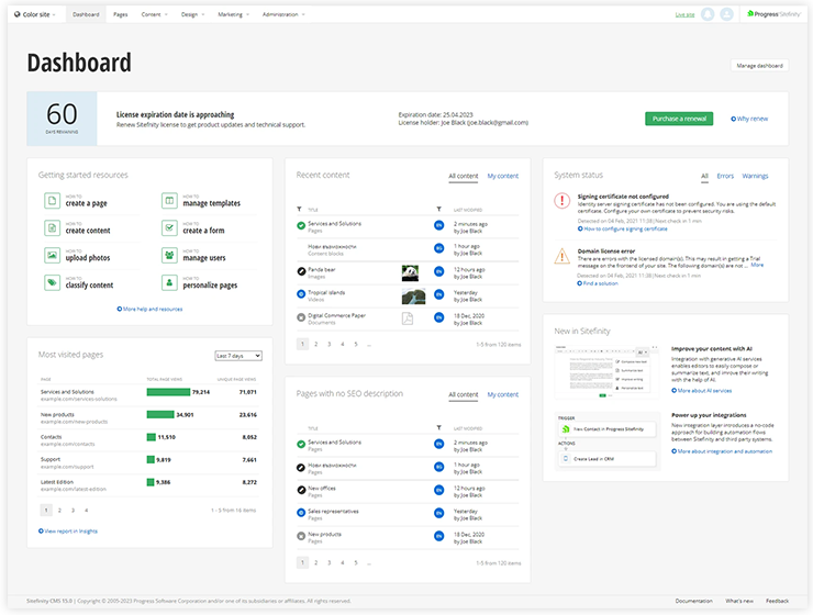 Sitefinity Cms Release Note Sitefinity Cms 1508200 Official Release
