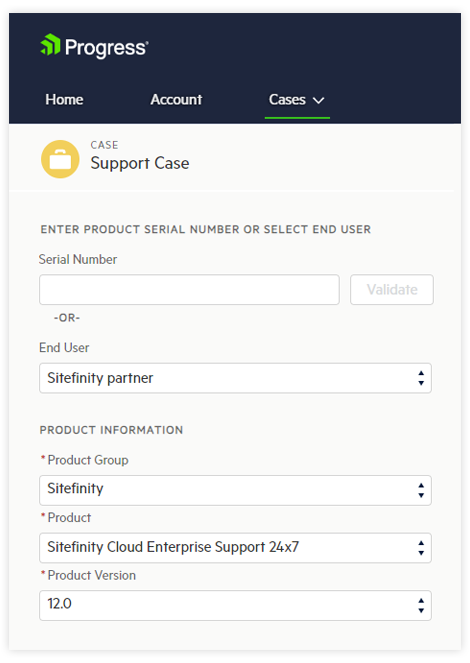Sitefinity CMS Support - How to Log a Sitefinity Support Case